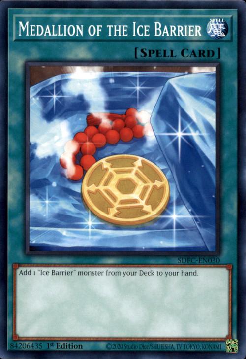 YuGiOh Freezing Chains Single Card Common Medallion of the Ice Barrier ...