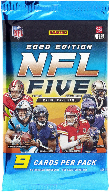 NFL Trading Card Game 2020 Five Football Booster Pack 9 Cards Panini ...