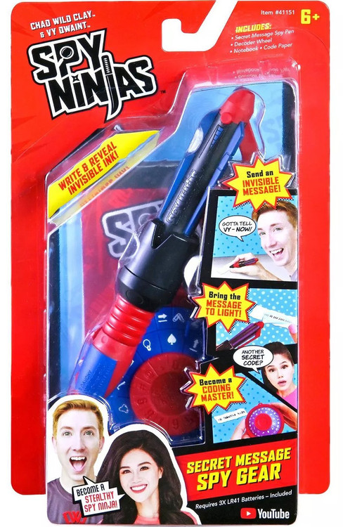 Spy Ninjas Chad Wild Clay Vy Qwaint Secret Message Spy Gear Playmates ...