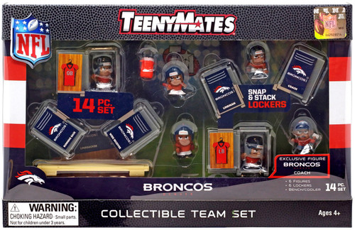 NFL Denver Broncos Collectible Team Set Party Animal Toys - ToyWiz