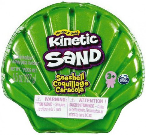 Kinetic Sand Seashell GREEN 4.5 Ounce Pack Spin Master - ToyWiz