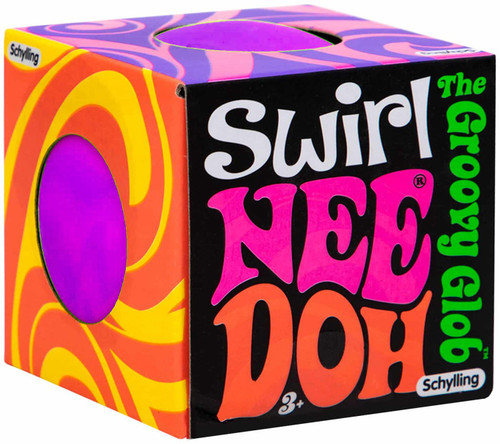 NeeDoh The Groovy Glob Swirl PURPLE 2.5 Small Stress Ball Schylling ...