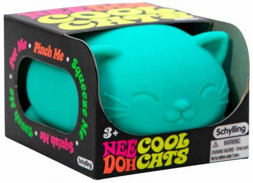 NeeDoh The Groovy Glob Cool Cats TEAL 2.5 Small Stress Ball Schylling ...