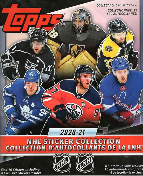 NHL Topps 2020-21 Hockey Sticker Collection Album Panini - ToyWiz