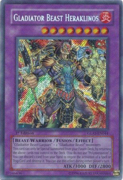 Yugioh Gx Trading Card Game Gladiators Assault Single Card Secret Rare