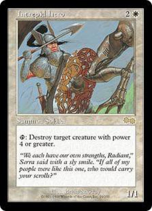 Magic The Gathering Urzas Saga Single Card Rare Intrepid Hero 19 - ToyWiz