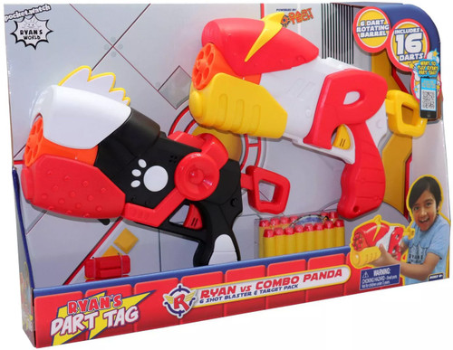 Ryans World Ryans Dart Tag Ryan vs Combo Panda Exclusive 6 Shot Blaster ...