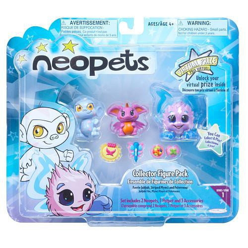 Neopets Faerie JubJub, Striped Mynci Feloreena 2 Collector Figure Pack ...