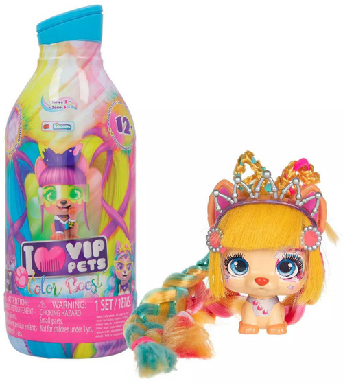 VIP Pets Surprise Hair Reveal Doll Series 3 Color Boost Mystery Pack ...