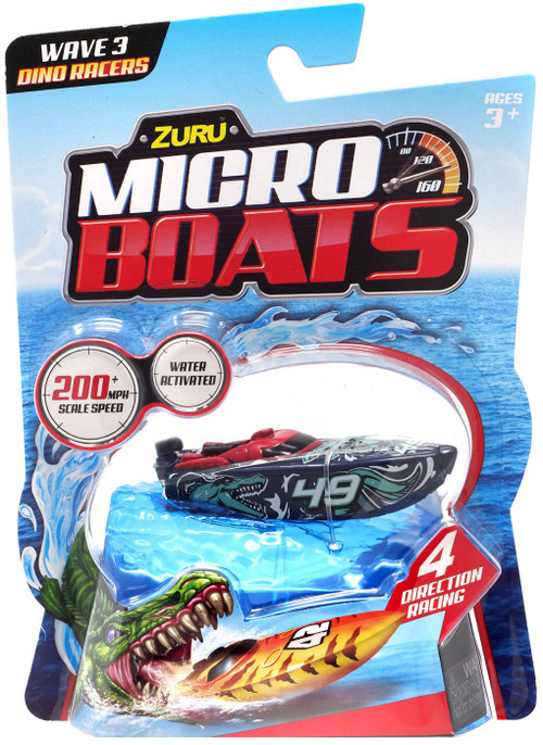 Micro Boats Wave 3 Dino Racers Dark Blue 49 Speedboat Water Activated ...