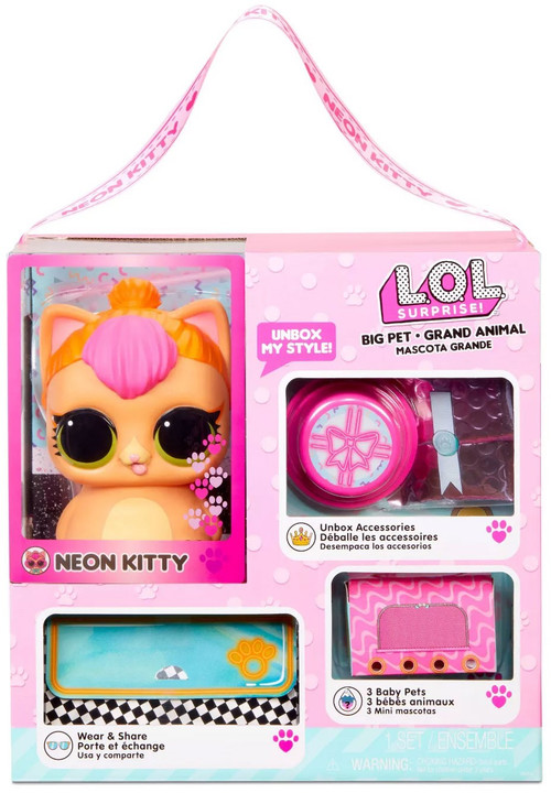 LOL Surprise Big Pet Neon Kitty Fashion Doll MGA Entertainment - ToyWiz