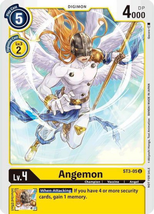 Digimon Trading Card Game Promo Cards Single Card Uncommon Angemon ST3 ...