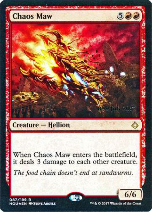 Magic The Gathering Prerelease Release Single Card Rare Chaos Maw 87 ...