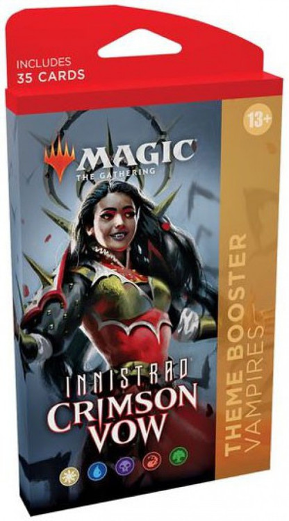 Magic The Gathering Innistrad Crimson Vow Vampire Theme Booster Pack 35 ...