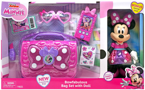 Disney Minnie Mouse Bowfabulous Bag Set with Doll 10 Just Play - ToyWiz