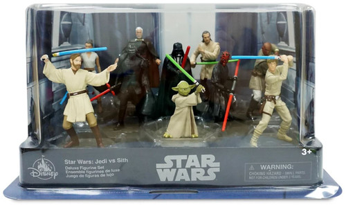 Disney Star Wars Jedi vs Sith Exclusive 10-Piece PVC Figure Deluxe Play ...