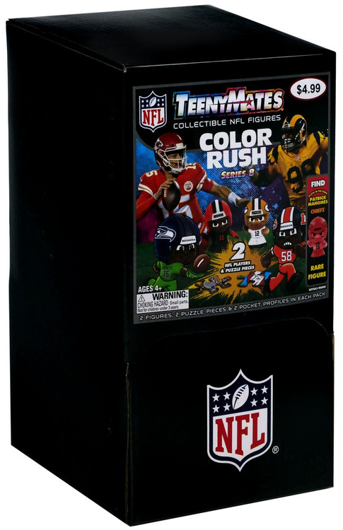 NFL TeenyMates Football Series 8 Color Rush Mystery Box 32 Packs Party ...