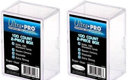 Ultra Pro Card Supplies Clear LOT of 2 Deck Boxes 100 Count - ToyWiz