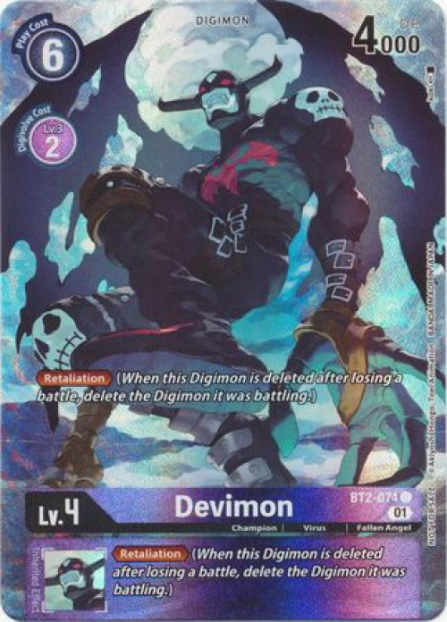 Digimon Trading Card Game Promo Cards Single Card Promo Devimon BT2-074 ...