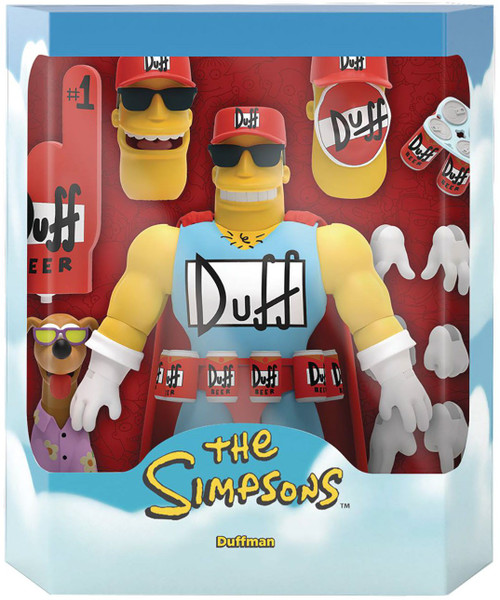 The Simpsons Ultimates Wave 2 Duffman 7 Action Figure Super7 - ToyWiz