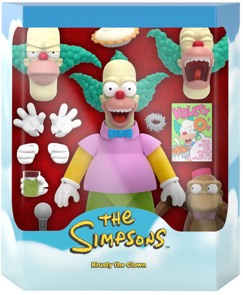 The Simpsons Ultimates Wave 2 Krusty the Clown 7 Action Figure Super7 ...