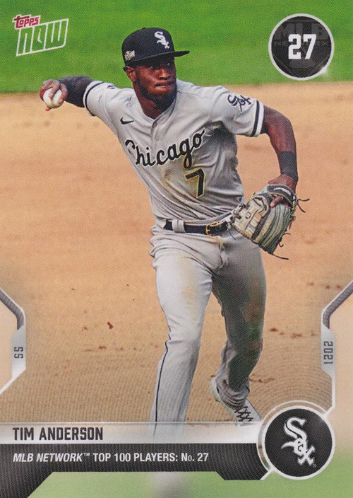 MLB Topps Now 2021 MLB Network Top 100 Single Card Tim Anderson T-27 ...