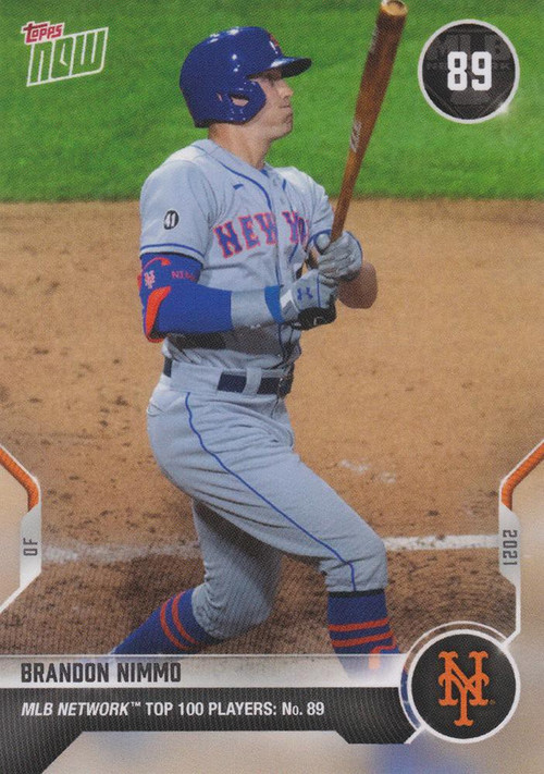 MLB Topps Now 2021 MLB Network Top 100 Single Card Brandon Nimmo T-89 ...