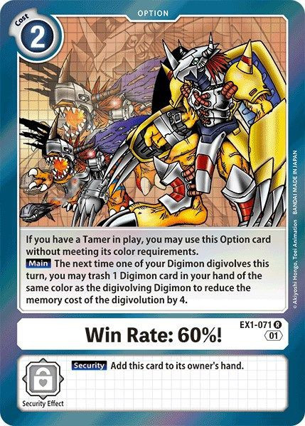 Digimon Trading Card Game Classic Collection Single Card Rare Win Rate ...