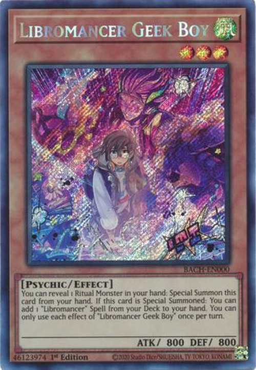 YuGiOh Battle of Chaos Single Card Secret Rare Libromancer Geek Boy ...