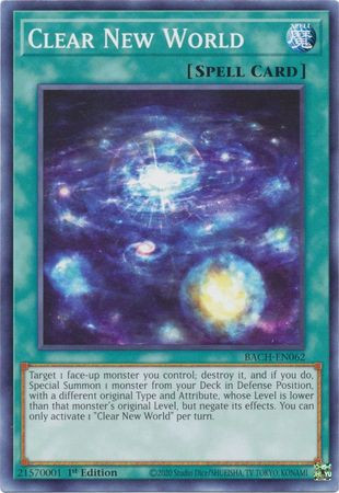 YuGiOh Battle of Chaos Single Card Common Clear New World BACH-EN062 ...