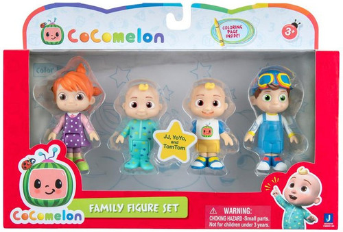 CoComelon Family Action Figure 4-Pack JJ, YoYo TomTom Jazwares - ToyWiz