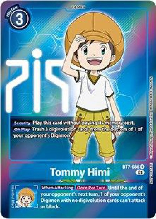 Digimon Trading Card Game Next Adventure Single Card Rare Tommy Himi BT7-086 Box Topper - ToyWiz