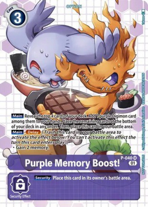Digimon Trading Card Game Promo Cards Single Card Promo Purple memory ...