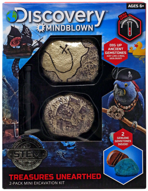 Discovery Mindblown Treasures Unearthed 2-Pack Mini Excavation Kit ...