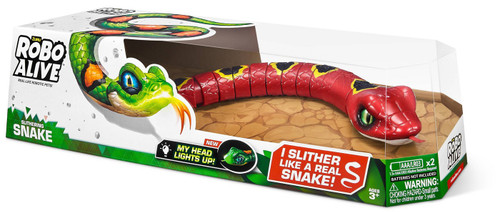 Robo Alive Slithering Snake Robotic Pet Figure Red with Black Spots ...