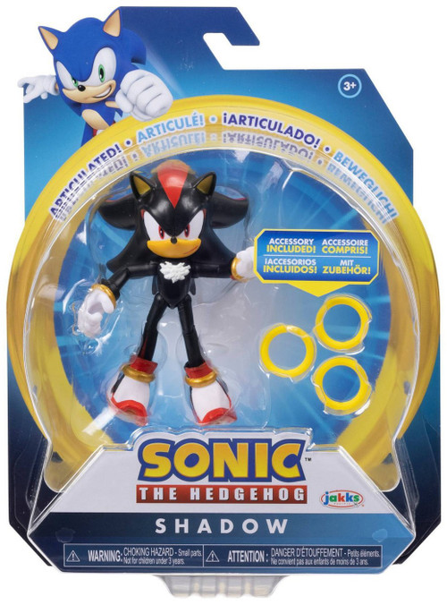 Sonic The Hedgehog Shadow 4 Action Figure Modern, Gold Rings Jakks ...