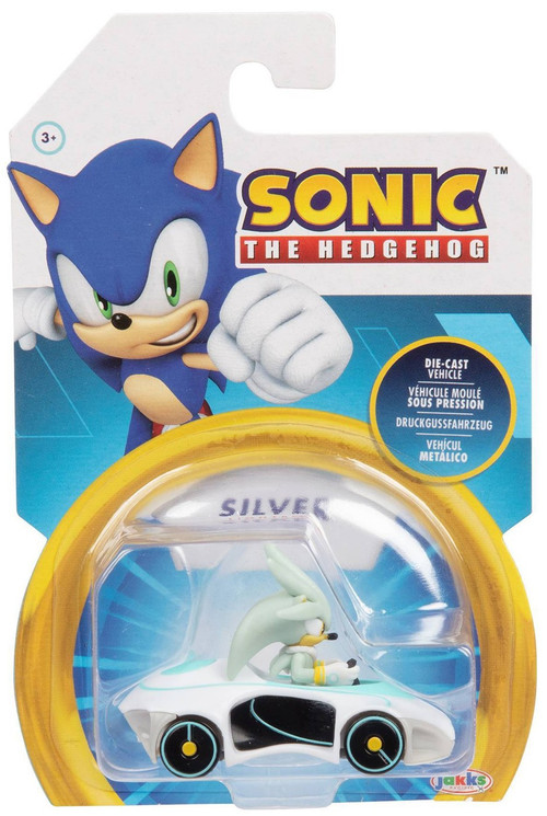 Sonic The Hedgehog Team Racing Silver Diecast Vehicle Lightron Jakks ...