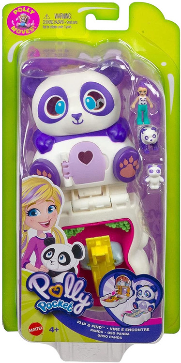 Polly Pocket Micro Flip Find Panda Playset Mattel Toys - ToyWiz