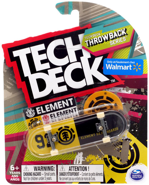 Tech Deck Throwback Series Element Exclusive 96mm Mini Skateboard Spin ...