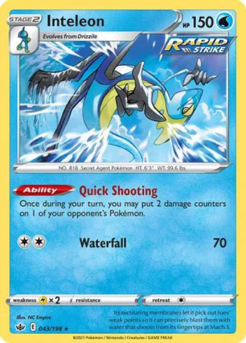 Pokemon Trading Card Game Sword Shield Chilling Reign Single Card Rare ...