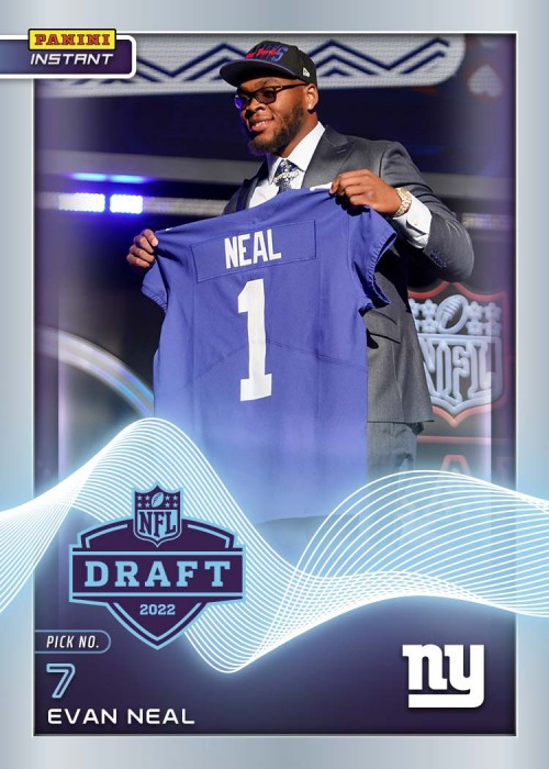 NFL New York Giants 2022 Instant Draft Night Football Single Card Evan ...