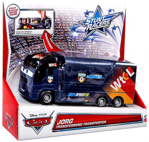 Disney Pixar Cars Stunt Racers Jorg Transforming Transporter Plastic ...