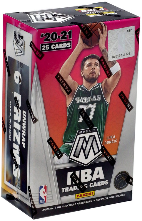 NBA Panini 2020-21 Mosaic Basketball Trading Card CEREAL Box 25 Cards ...