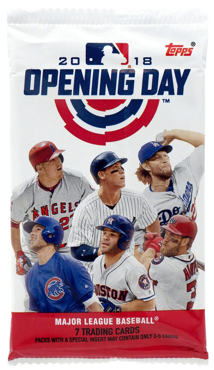 MLB Topps 2018 Opening Day Baseball Trading Card BLASTER Pack 7 Cards ...