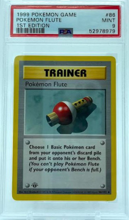Pokemon Base Set Single Card Uncommon Pokemon Flute 86 PSA - Mint ...