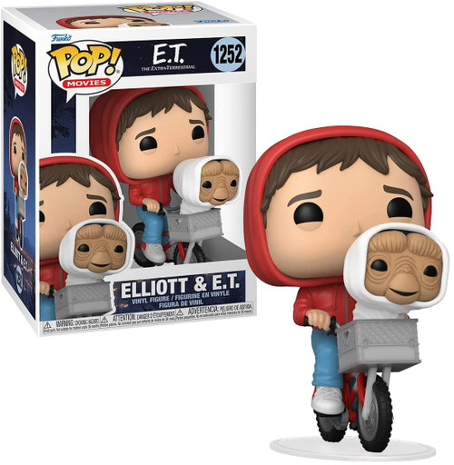 Funko E.T. POP Movies Elliot ET Vinyl Figure 1252 On Bike, 40th ...