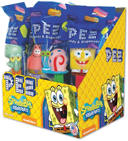 PEZ Spongebob Squarepants Spongebob Candy Dispenser 1 RANDOM Character ...