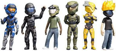McFarlane Toys Halo XBOX 360 Avatar Figures Series 1 2 Set of 6 Base ...