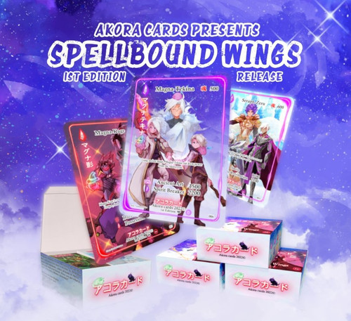 Akora Trading Card Game Spellbound Wings 1st Edition Booster Pack 10 ...