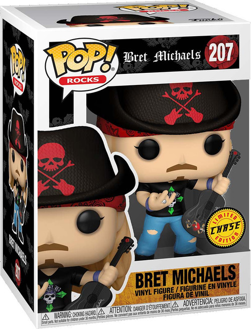 Funko Poison POP Rocks Bret Michaels Vinyl Figure 207 Black Hat, Chase ...